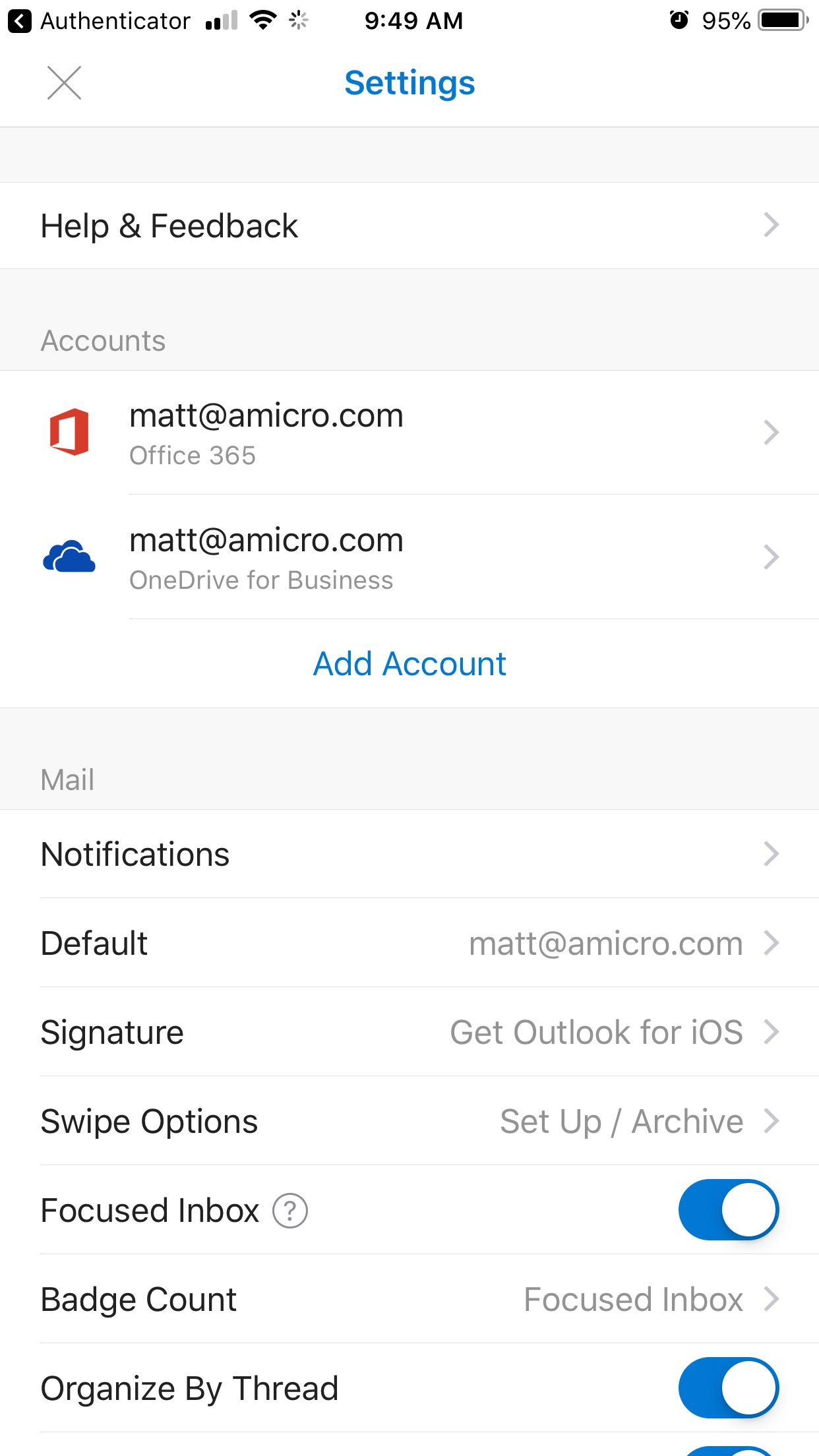 Adding/Removing Email Accounts (Microsoft Outlook for IOS). – Delta ...